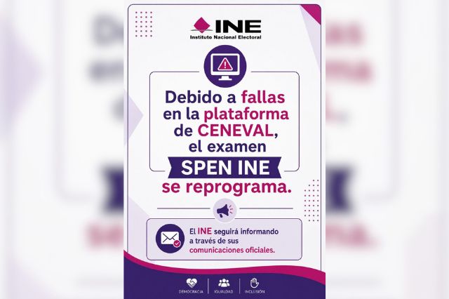 INE reprogramará examen SPEN tras fallas técnicas en CENEVAL ...